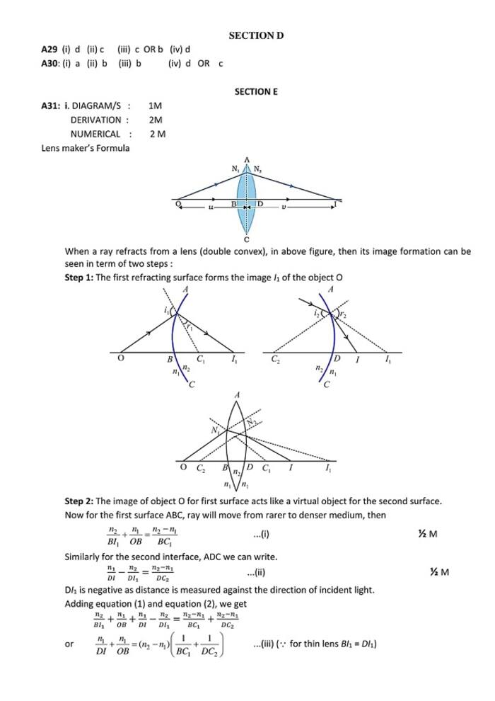 Cbse Class 12th Physics Sample Paper 2023 24 And Marking Scheme