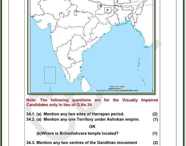 CBSE Class 12 History Sample Paper 2023-24. See PHOTOS HERE