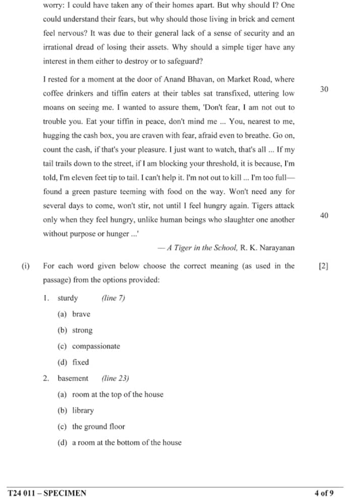 CISCE ICSE Class 10th English Language (English Paper– 1) Sample Paper ...