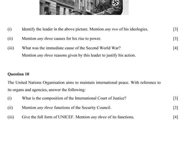 CISCE ICSE Class 10th History & Civics Specimen Question Paper 2024 ... CISCE ICSE Class 10th History & Civics Specimen Question Paper 2024 ...