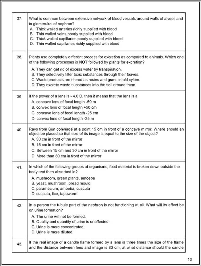 CBSE Class 10th Sample Question Paper (TERM – I) 2021-22