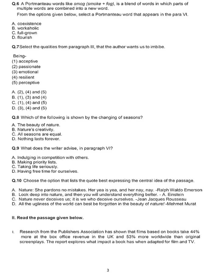 CBSE Class 10th English Language & Literature Sample Question Paper ...