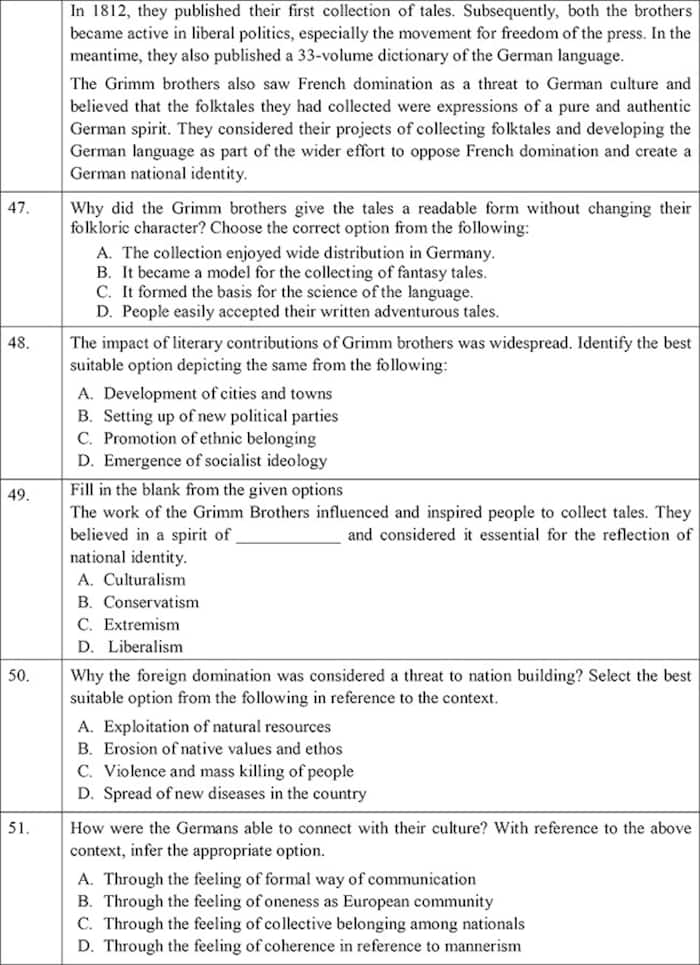 CBSE Class 10th Social Science Sample Question Paper (TERM – I) 2021-22