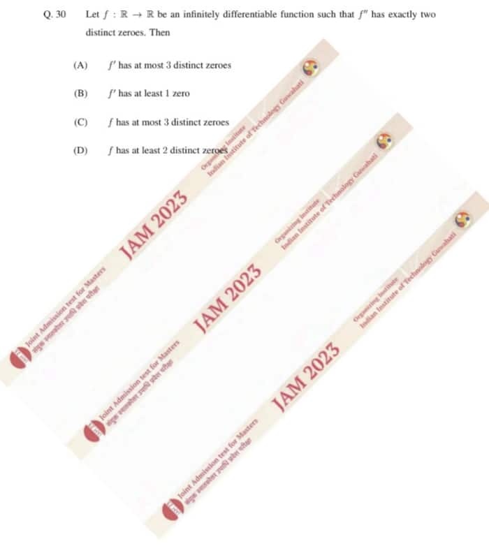 IIT JAM 2023 Mathematics (MA) Question Papers