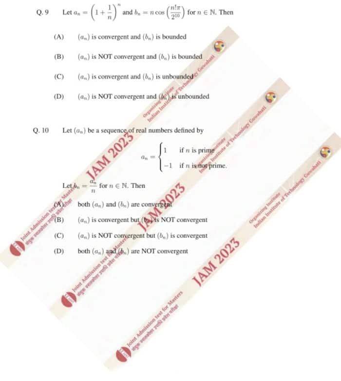 IIT JAM 2023 Mathematics (MA) Question Papers