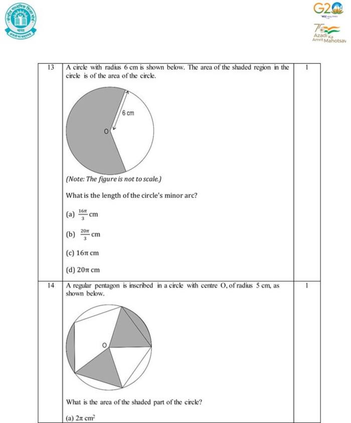 CBSE Class 10th Mathematics Additional Practice Question Papers