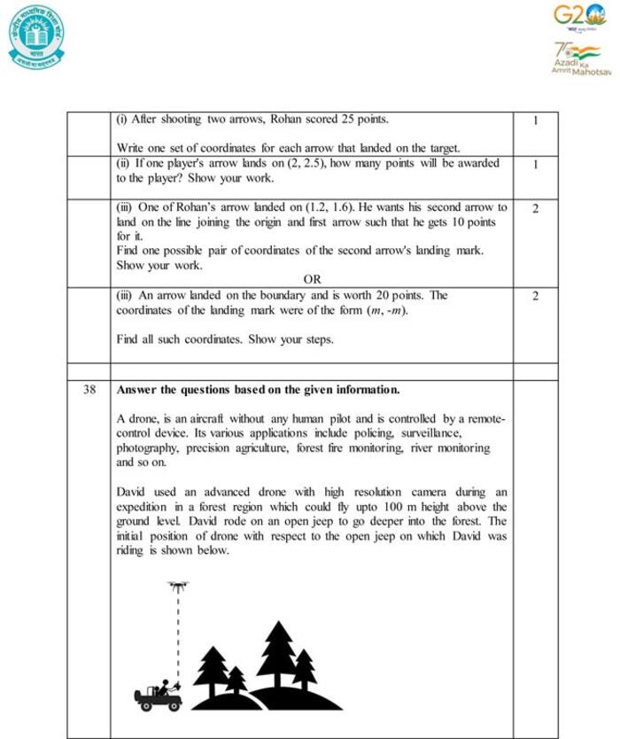CBSE Class 10th Mathematics Additional Practice Question Papers