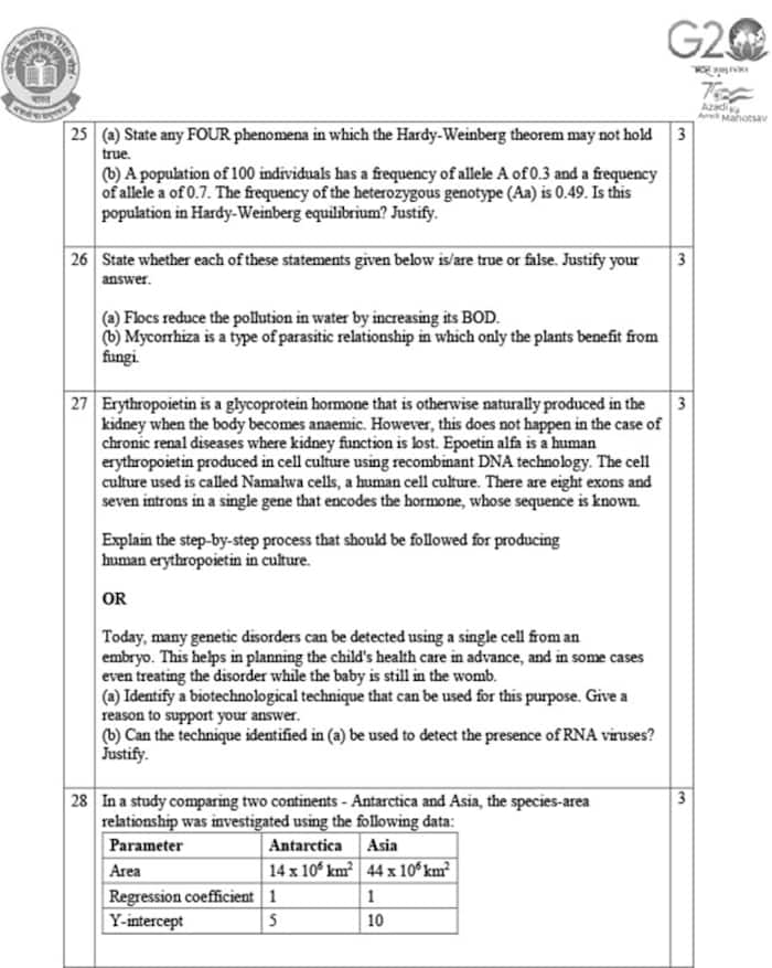 CBSE Class 12 Biology Additional Practice Question Papers 2023–24