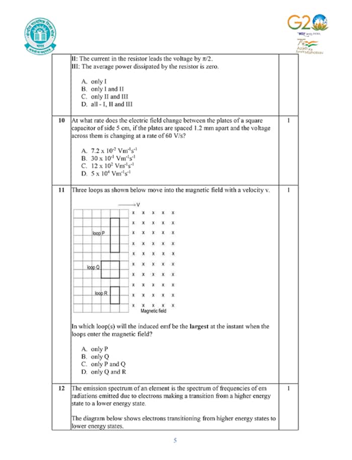 CBSE Class 12 Physics Additional Practice Question Papers 2023–24