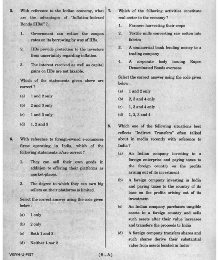 UPSC CSE(Prelims) Exam 2022 General Studies(Paper-I) Question Paper