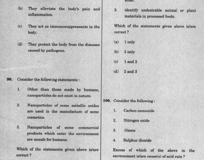 UPSC CSE(Prelims) Exam 2022 General Studies(Paper-I) Question Paper