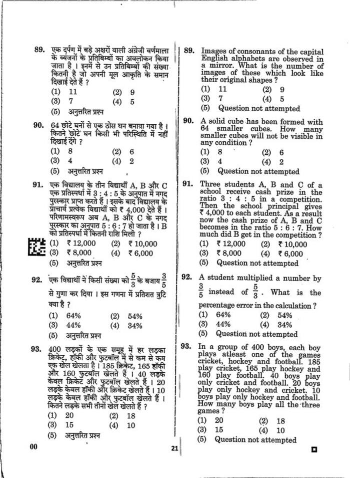 RPSC RAS Civil Services Prelims 2023 Question Paper
