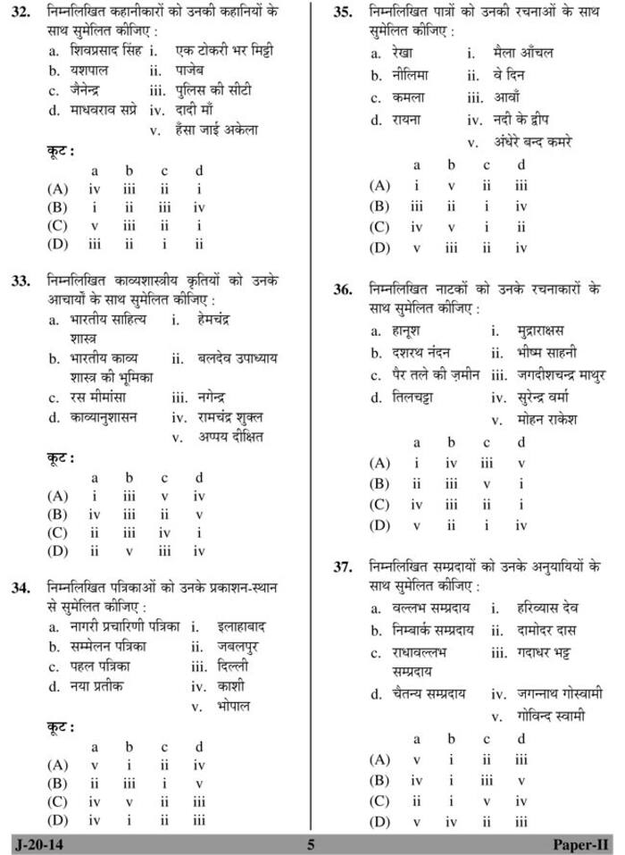 UGC NET June 2014 Hindi (Paper-II) Question Paper