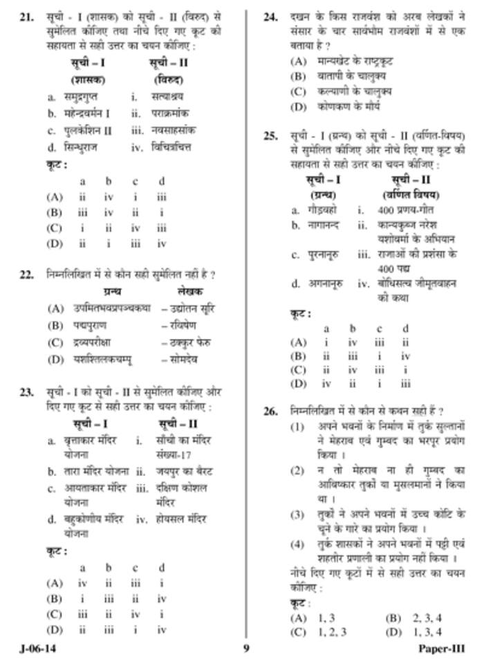 UGC NET June 2014 History (Paper-III) Question Paper