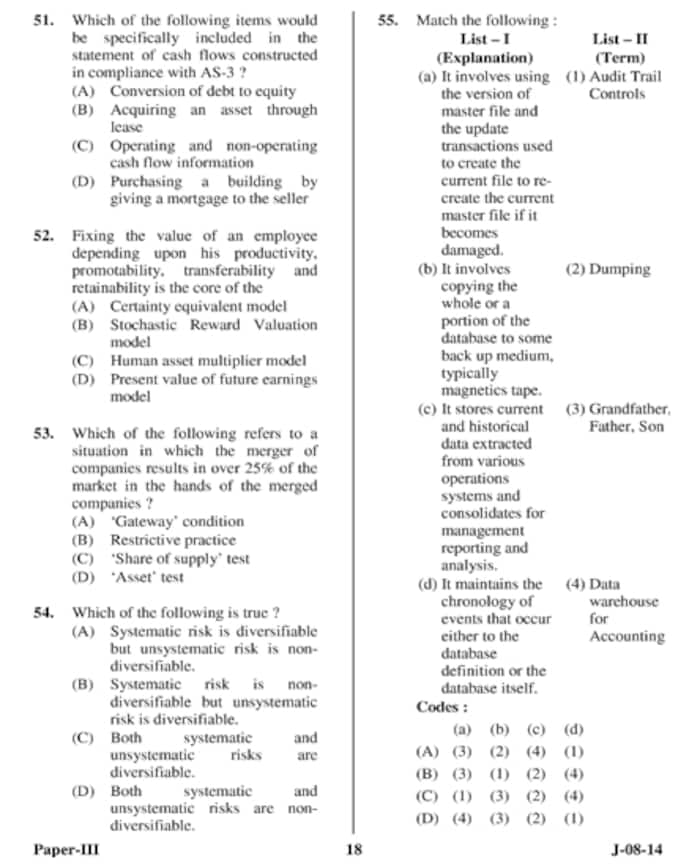UGC NET June 2014 Commerce (Paper-III) Question Paper