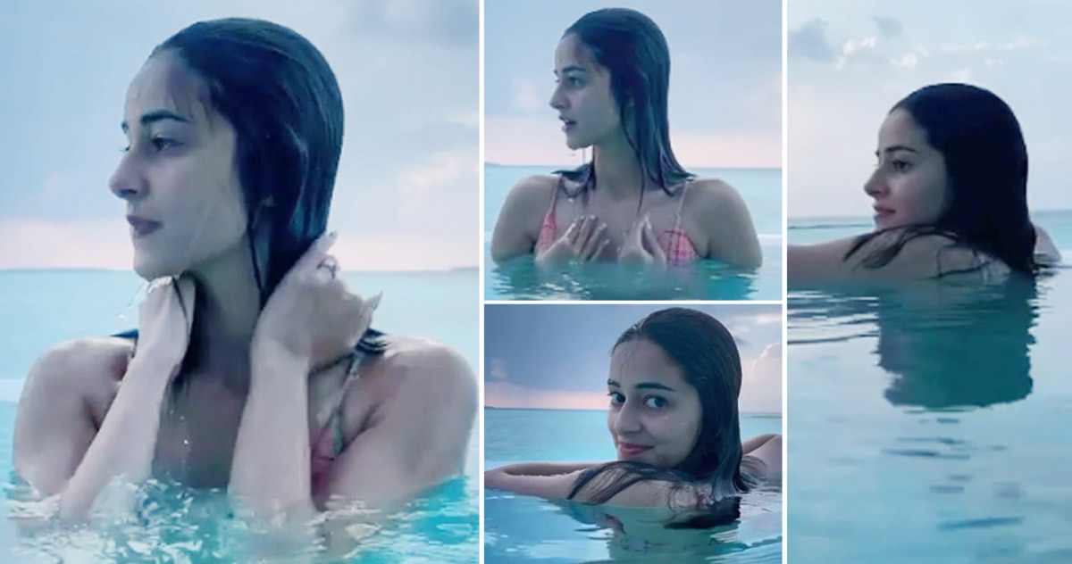 Ananya Panday Takes a Dip Inside Infinity Pool in Maldives, Looks Gorgeous in Pink Bikini