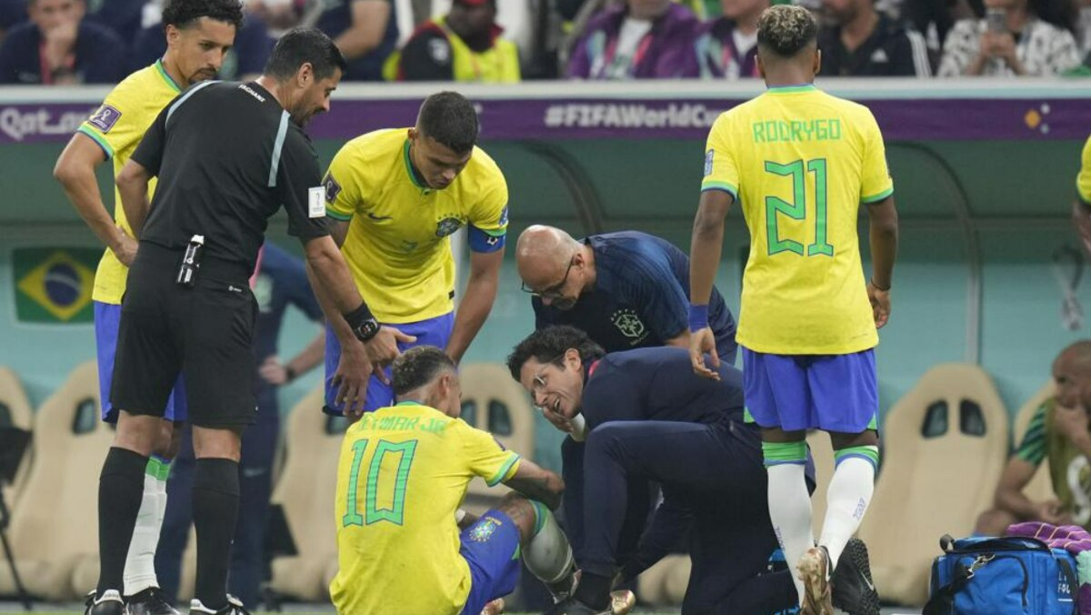Brazil's Neymar Sat Crying On Bench After Right Ankle Injury In Opening ...