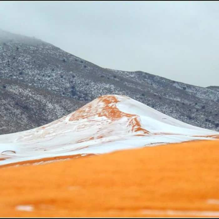 Snowfall in Sahara desert after 40 years, see stunning pictures