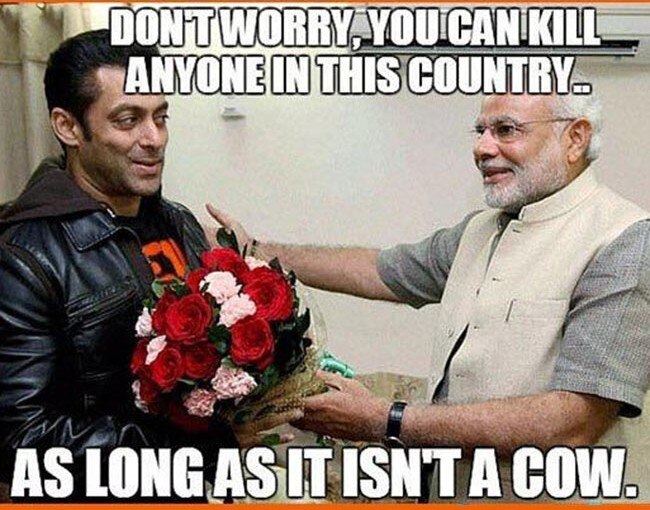 A meme on Salman Khan’s acquittal from Jodhpur Black Buck Case