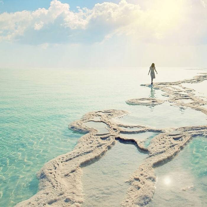 A pic of Dead Sea or Salt sea in Jordan Rift Valley