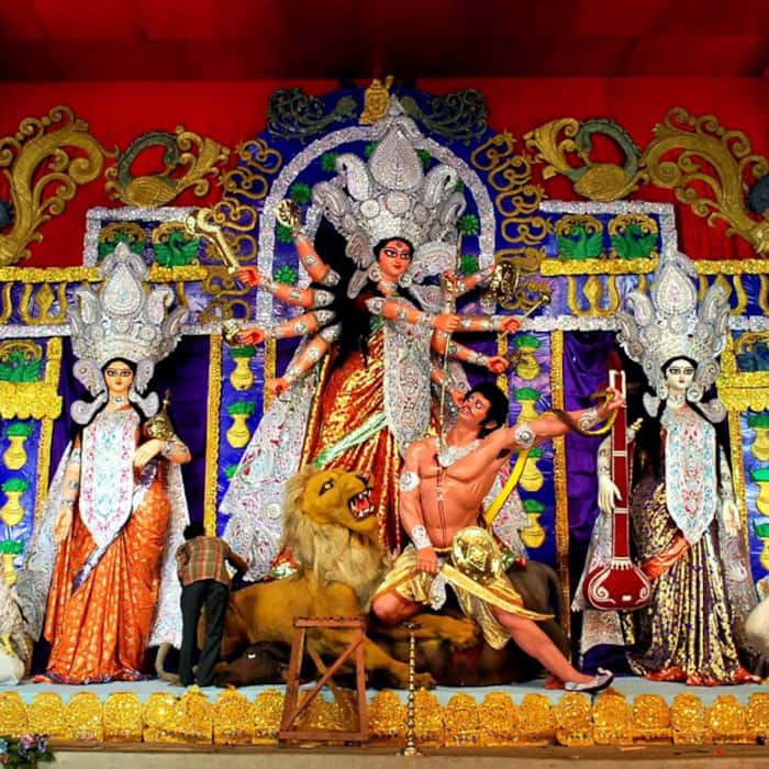 A picture of Kumartuli Park Pandal in North Kolkata
