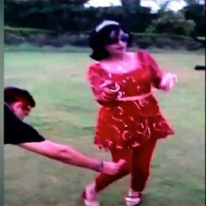 Radhe Maa being worshipped by her devotees