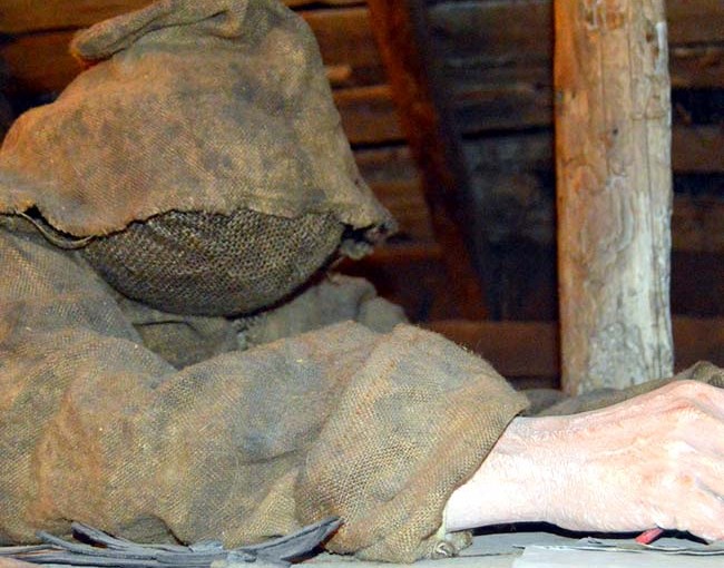 A statue of man practicing occult magic sorcery at Museum of Icelandic ...