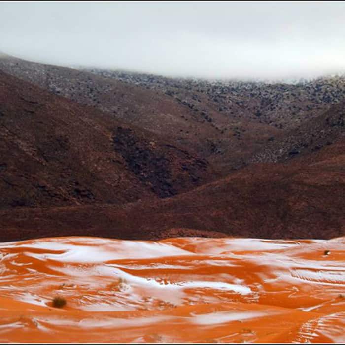 Snowfall in Sahara desert after 40 years, see stunning pictures