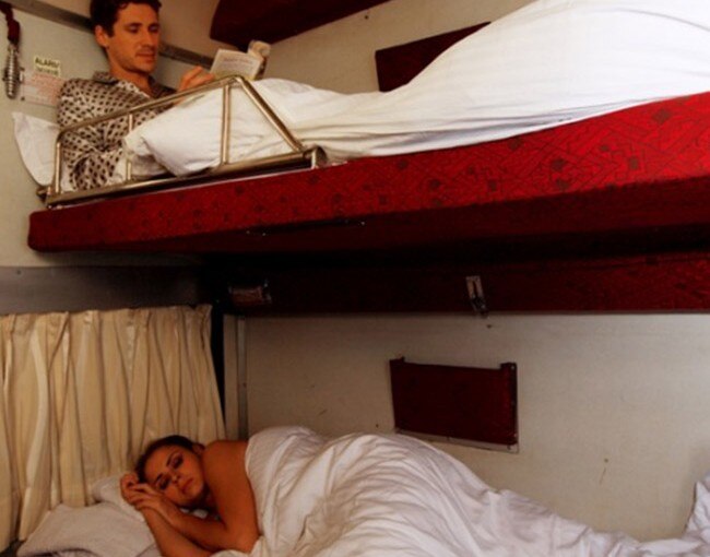 A view of semi luxury train ‘Tiger Express’ in India