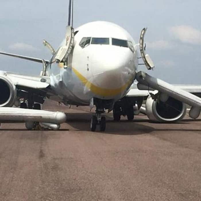In pics: Jet Airways flight skids off runway at Dabolim airport in Goa ...