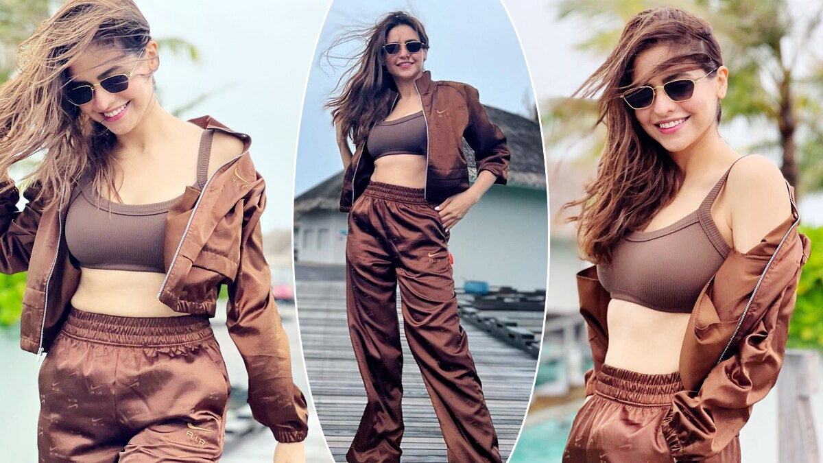 Aamna Sharif Makes A Stunning Style Statement In Satin Brown Co-Ord Set- See Gorgeous Pics