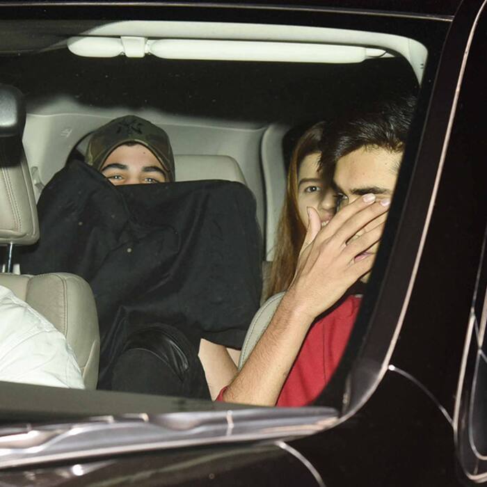 Aarav Bhatia laughing at cameras with the mystery girl sitting along