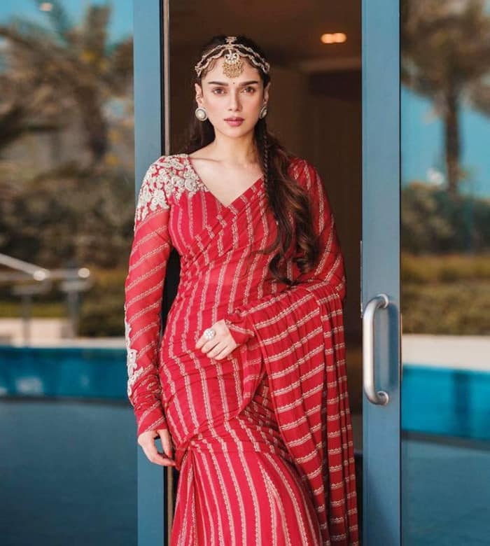 Aditi Rao Hydari Looks Like a Regal Princess in Red Ethnic Outfit | See ...