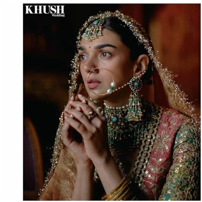 Aditi Rao Hydari Turns Bride For Sabyasachi in a Super-Gorgeous Red Bridal Lehenga And ...