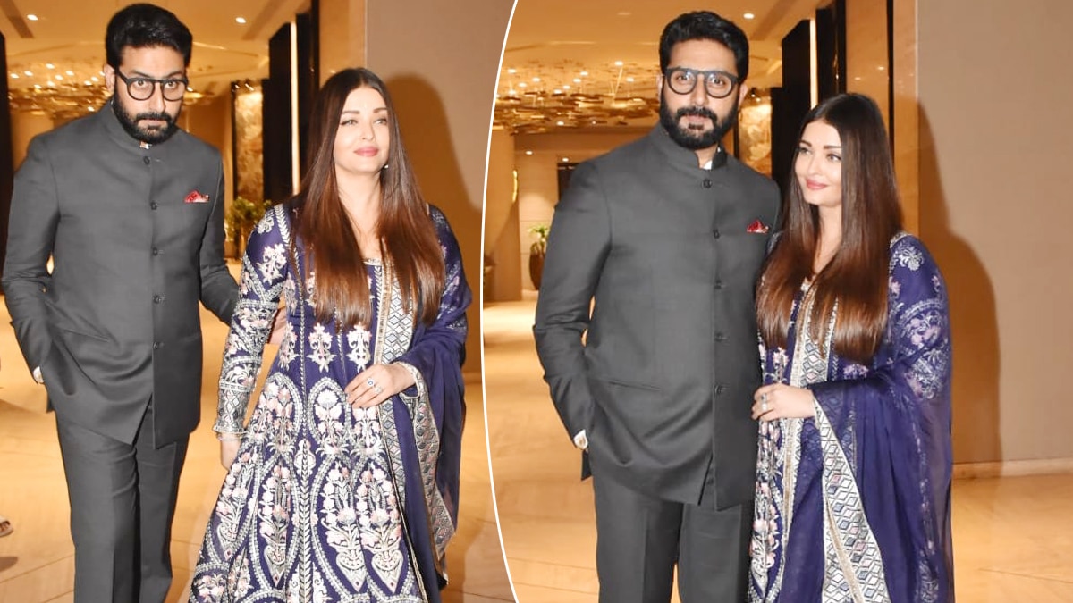 Aishwarya Rai Looks Real-Gorgeous in Blue Anarkali Suit, Complements ...