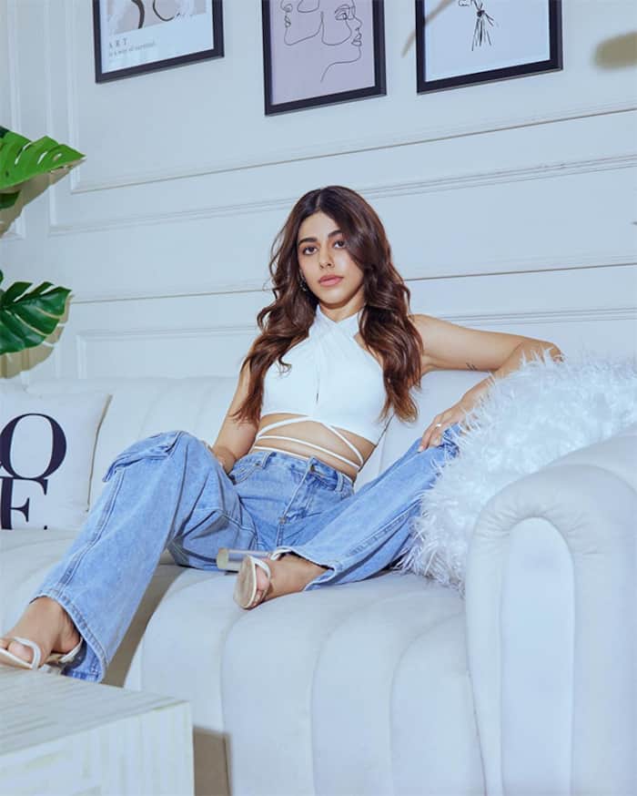 Alaya F Redefines CHIC in Nude Front Cut-Out Dress With Halter Neckline ...