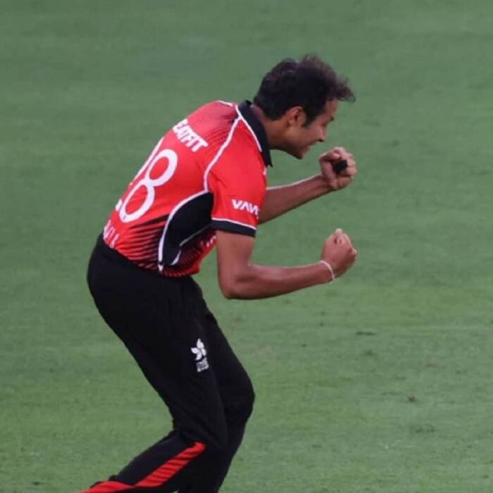 6, 6, 6, 4... THIS player from Hong Kong, who had bowled four consecutive maidens, concedes 54 ...