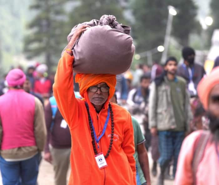 IN PICS: Amarnath Yatra Begins In Kashmir's Himalayas; 1st Batch Of ...
