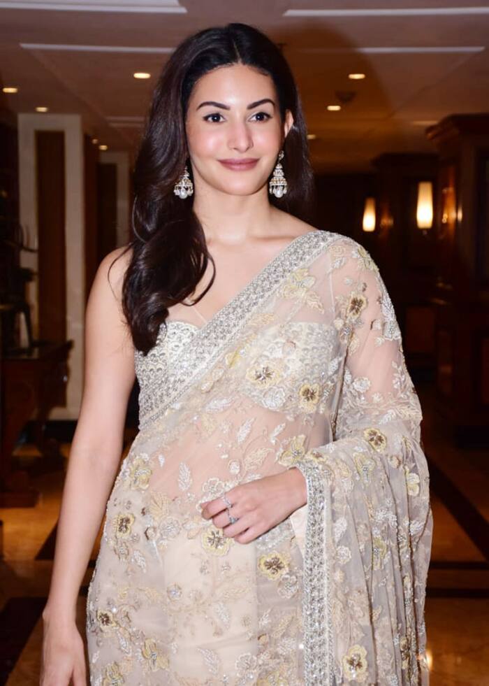 Amyra Dastur Goes Bold in a Sheer Saree Look at Netflix Films Day Event - See Hot Pics