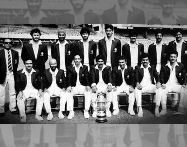 An old group photograph of former Indian Cricket Team