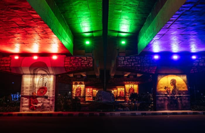An unutilized space under a flyover wore a new look in Bhubaneswar.