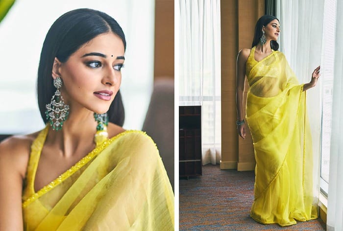Ananya Panday Hot Saree Look
