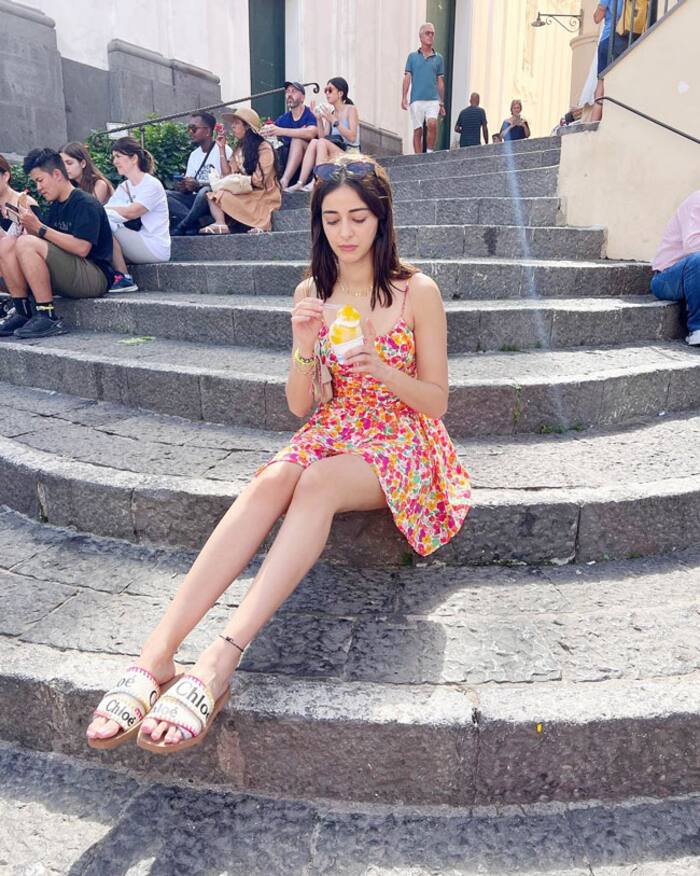 Ananya Panday Looks Like a Beautiful Garden in Floral Mini-Dress | PHOTOS