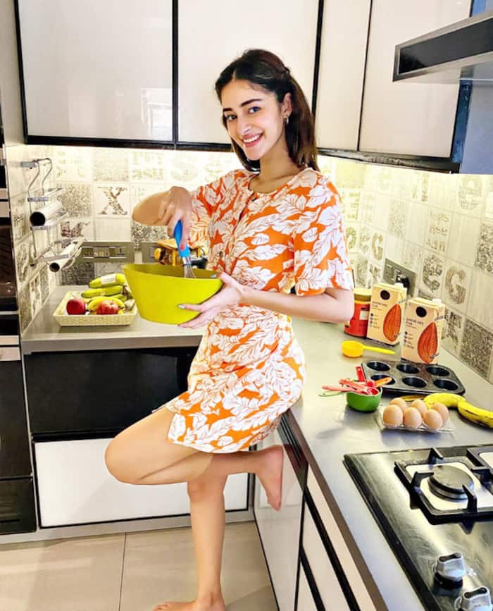 Ananya Panday can be seen sitting on an antique chair