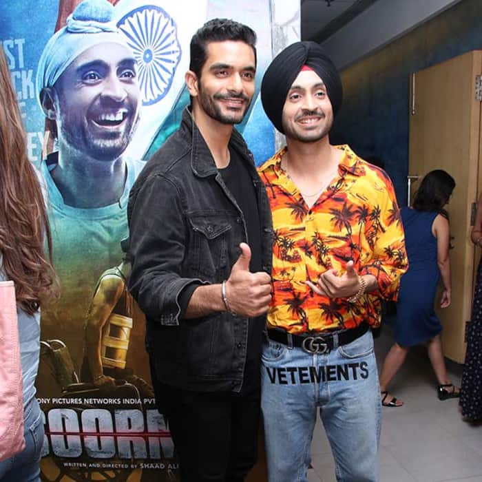Soorma Special Screening: Diljit Dosanjh, Karan Johar, Angad Bedi ...