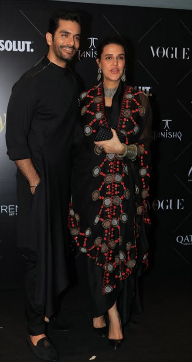 Neha Dhupia and Angad Bedi at Vogue Beauty Awards 2018