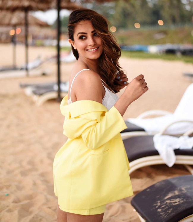 Anita Hassanandani Posing Amidst Sand