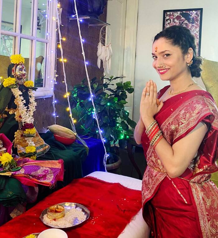 Ankita Lokhande Looks Stunning in Maharashtrian Attire