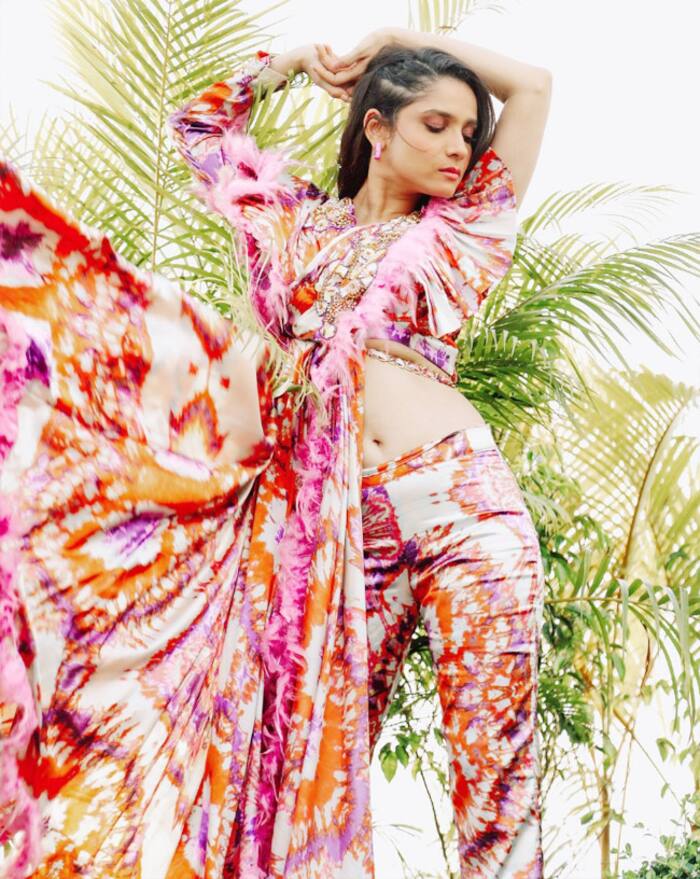 Ankita Lokhande Conquered Our Hearts in a Multicoloured Printed Co-ord ...