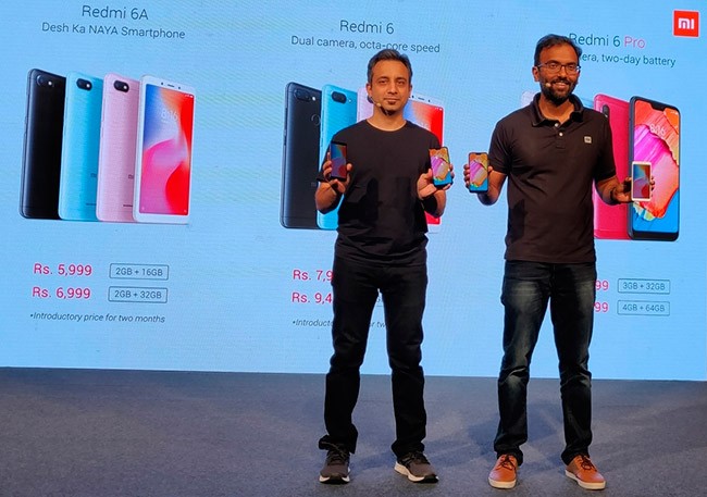 Xiaomi launches Redmi 6 Pro, Redmi 6 and Redmi 6A in India